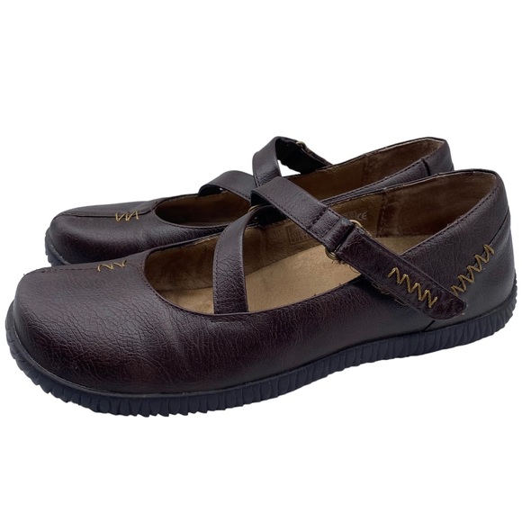 orthaheel | Shoes | Orthaheel By Vionic Mary Jane Flats Myla Brown Faux ...